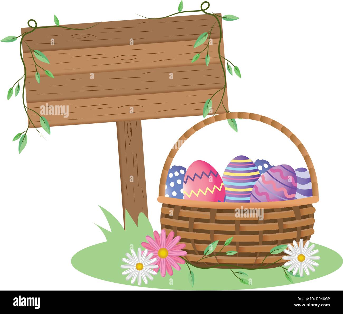 easter eggs cartoon Stock Vector Image & Art - Alamy
