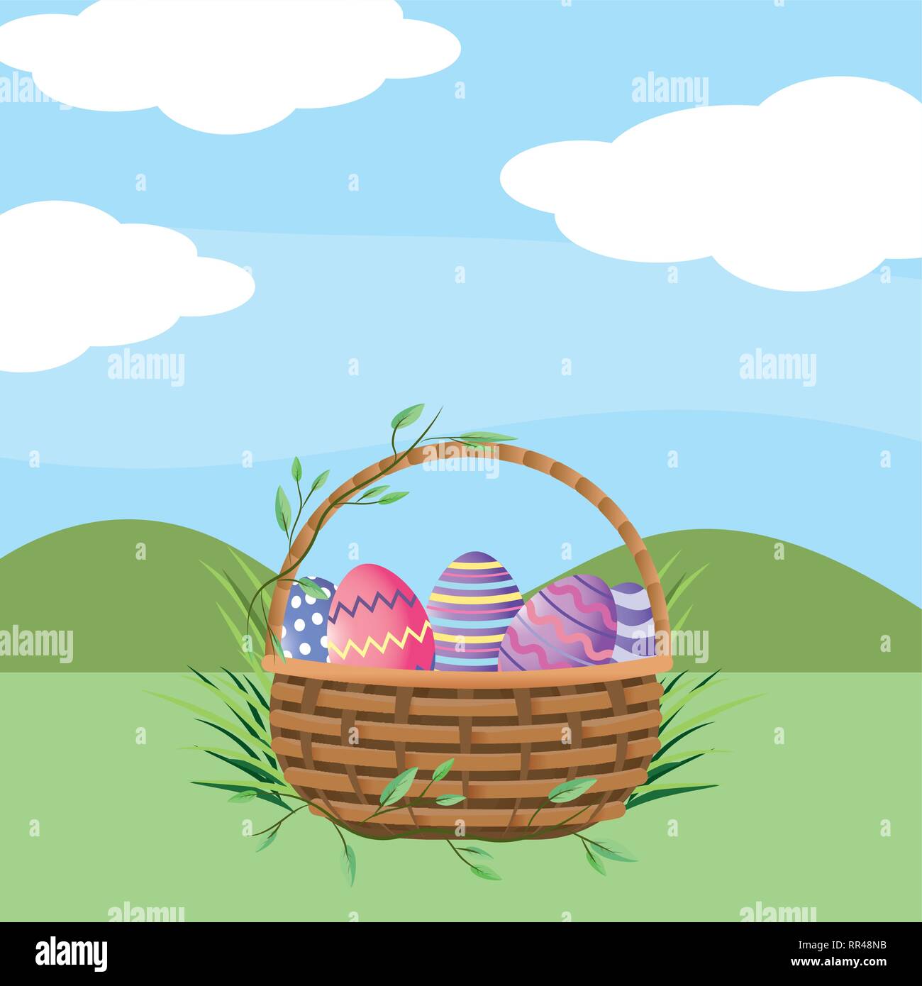 easter eggs cartoon Stock Vector Image & Art - Alamy