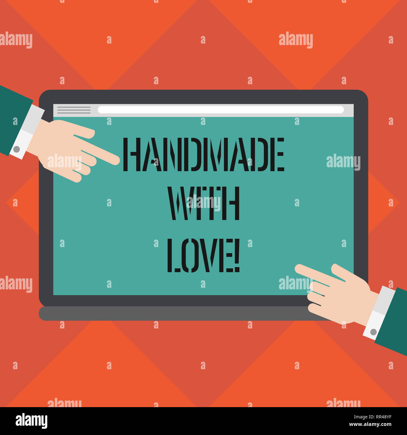 Handwriting text writing Handmade With Love. Concept meaning made by ...