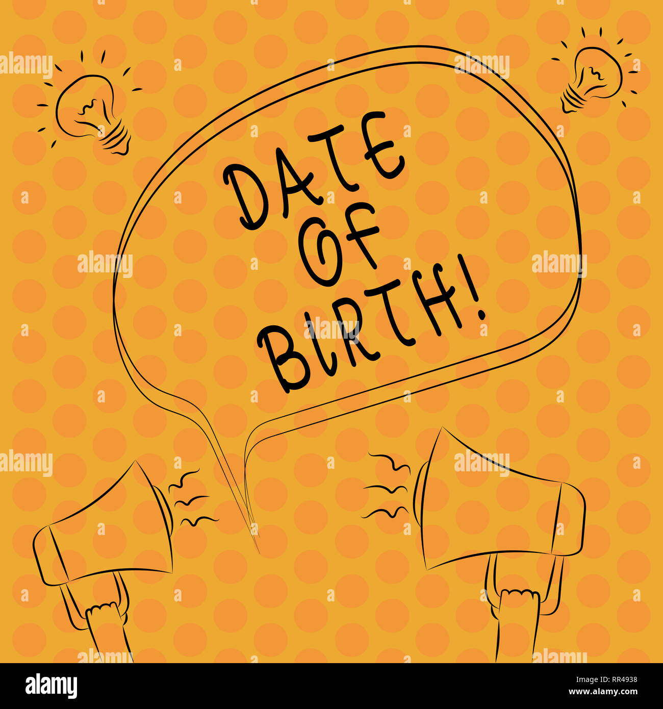 Writing note showingDate Of Birth. Business photo showcasing Day when ...