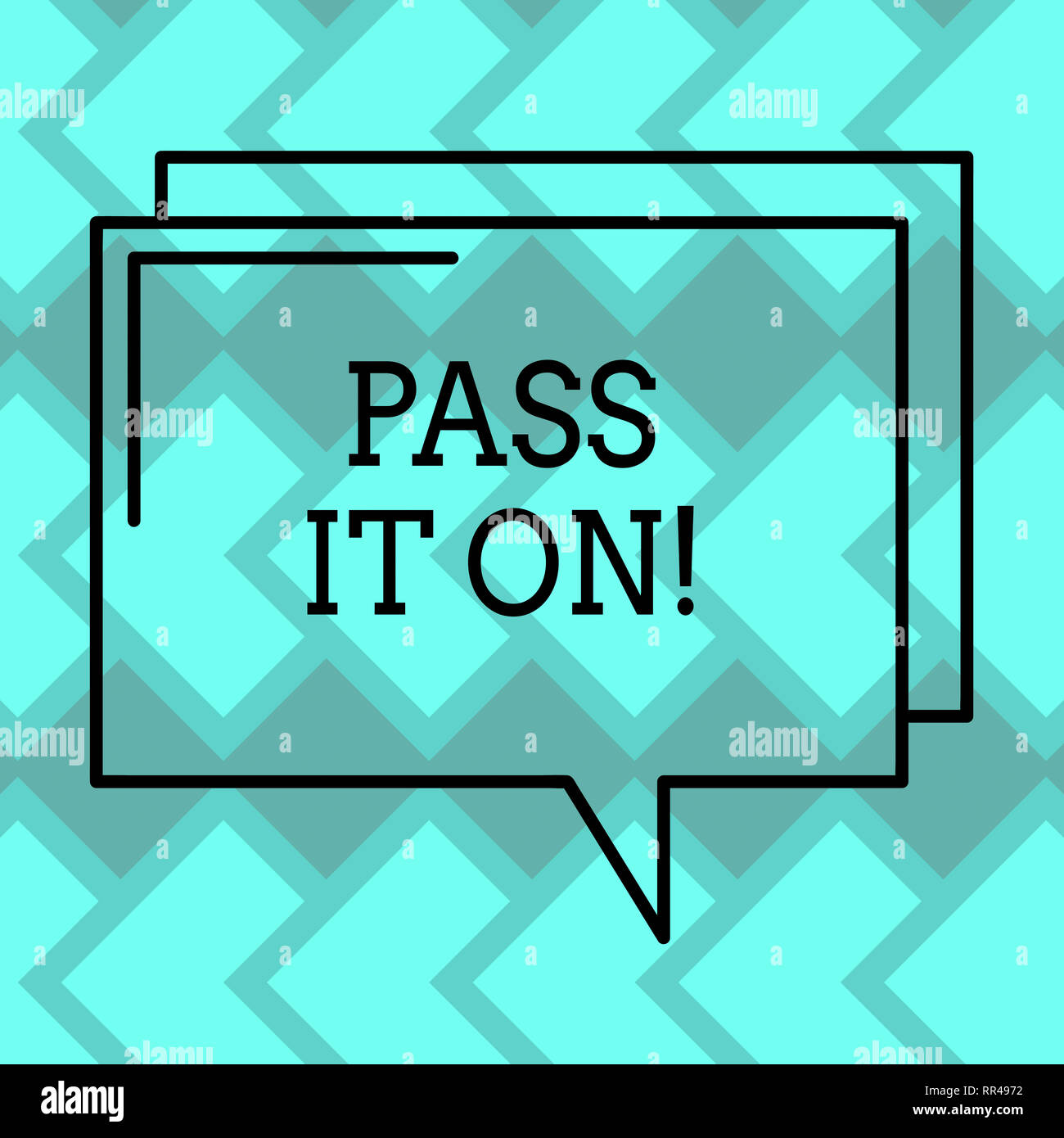 Text sign showing Pass It On. Conceptual photo Share something with ...