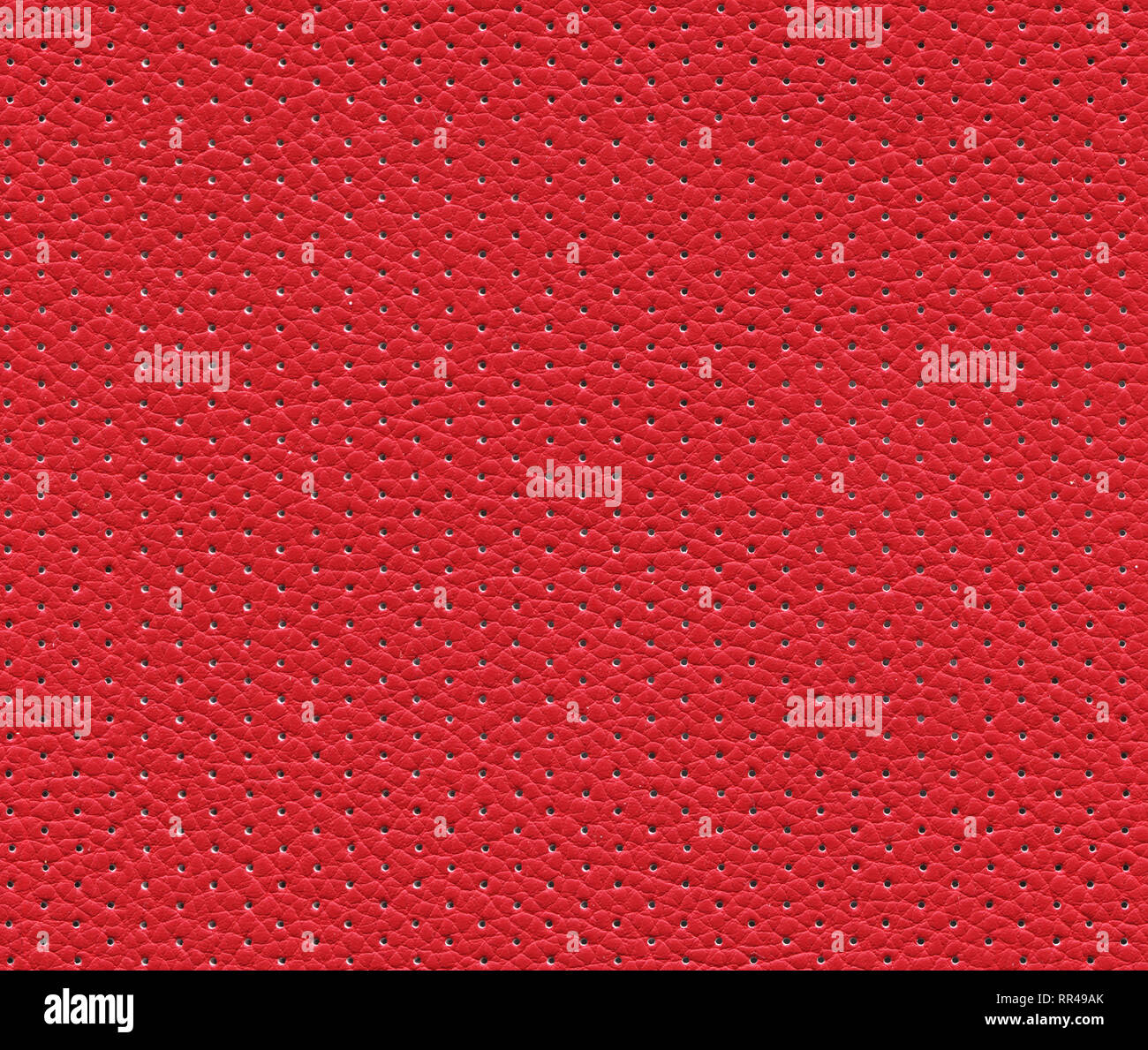 seamless red perforated leather texture Stock Photo - Alamy