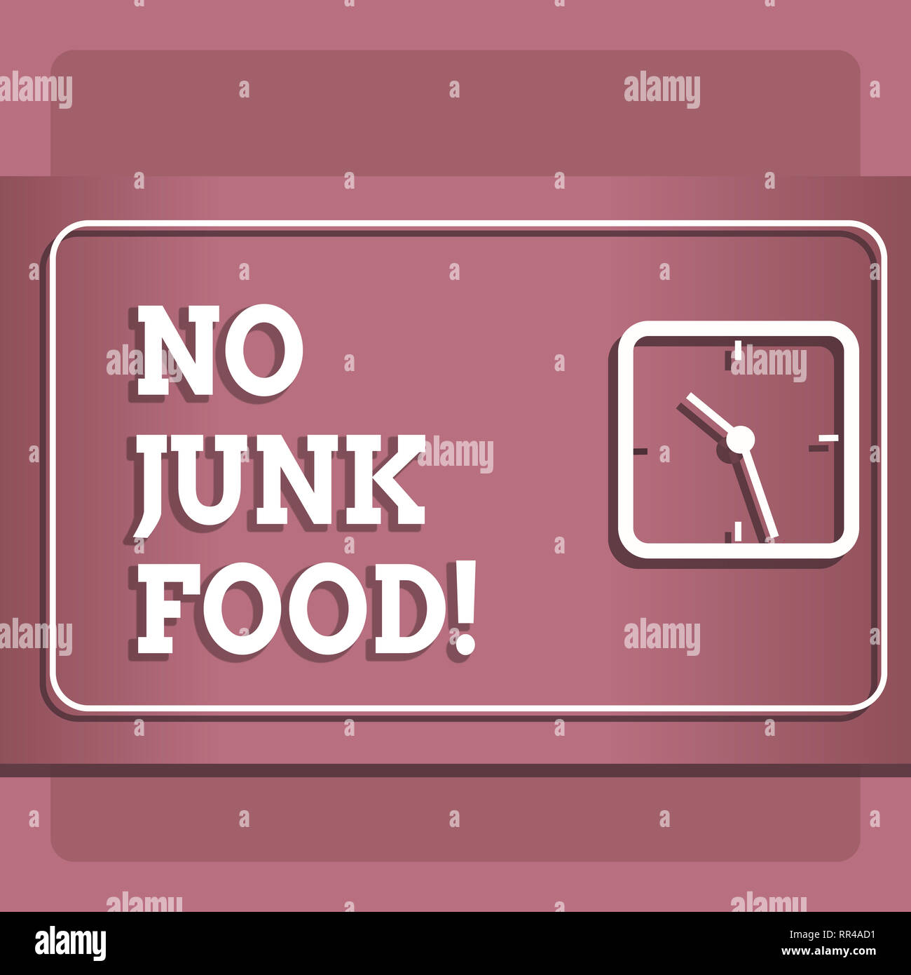 Conceptual hand writing showing No Junk Food. Business photo showcasing ...