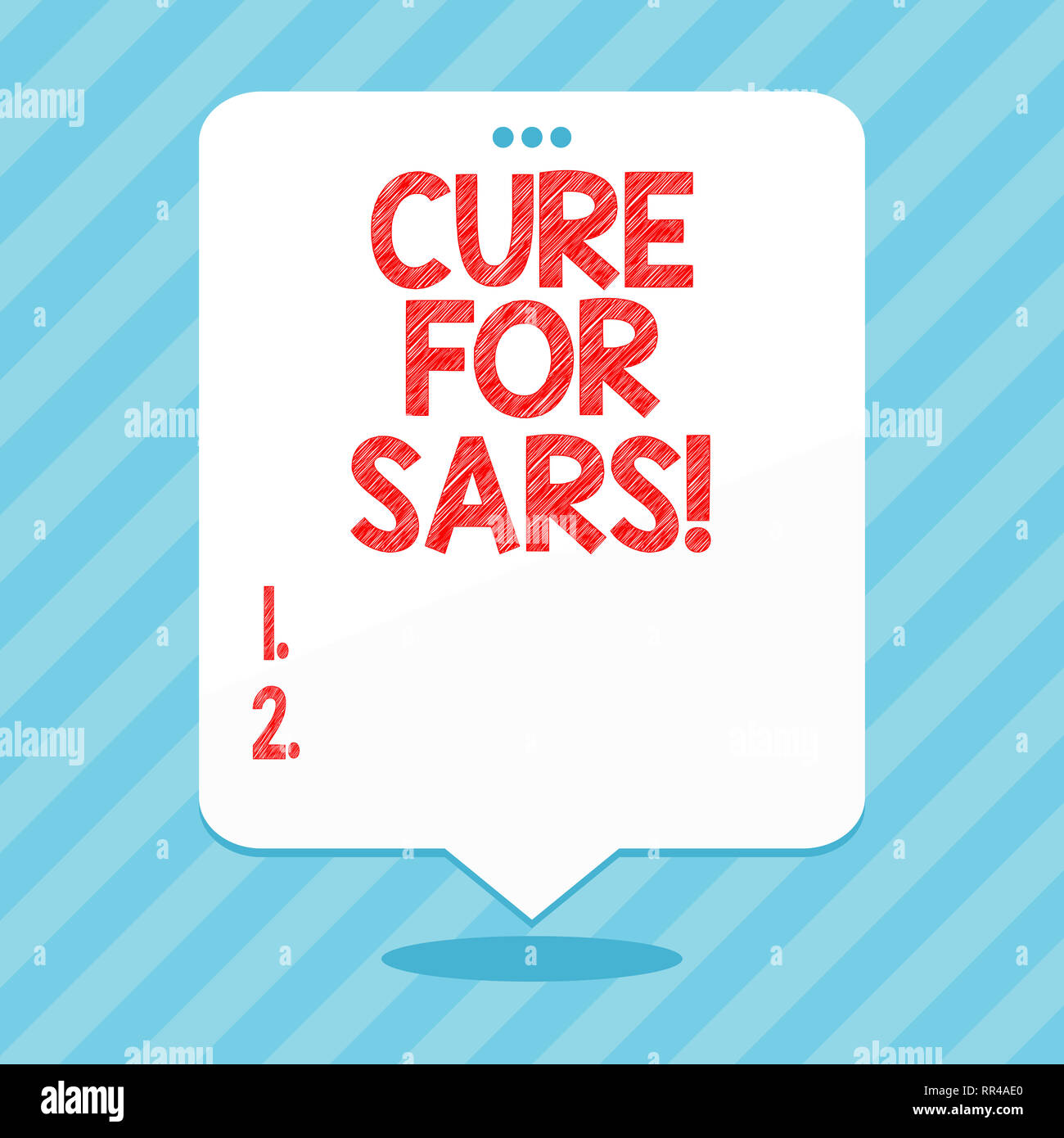 Word writing text Cure For Sars. Business concept for Medical treatment ...