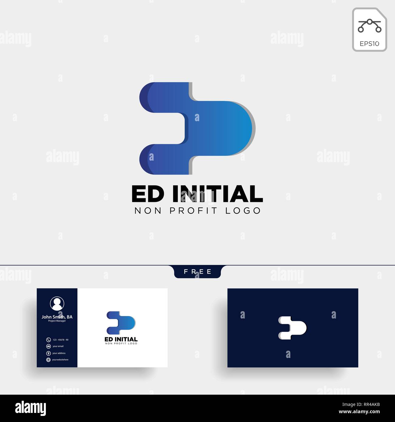 letter ed, e, d, creative business logo template vector illustration ...