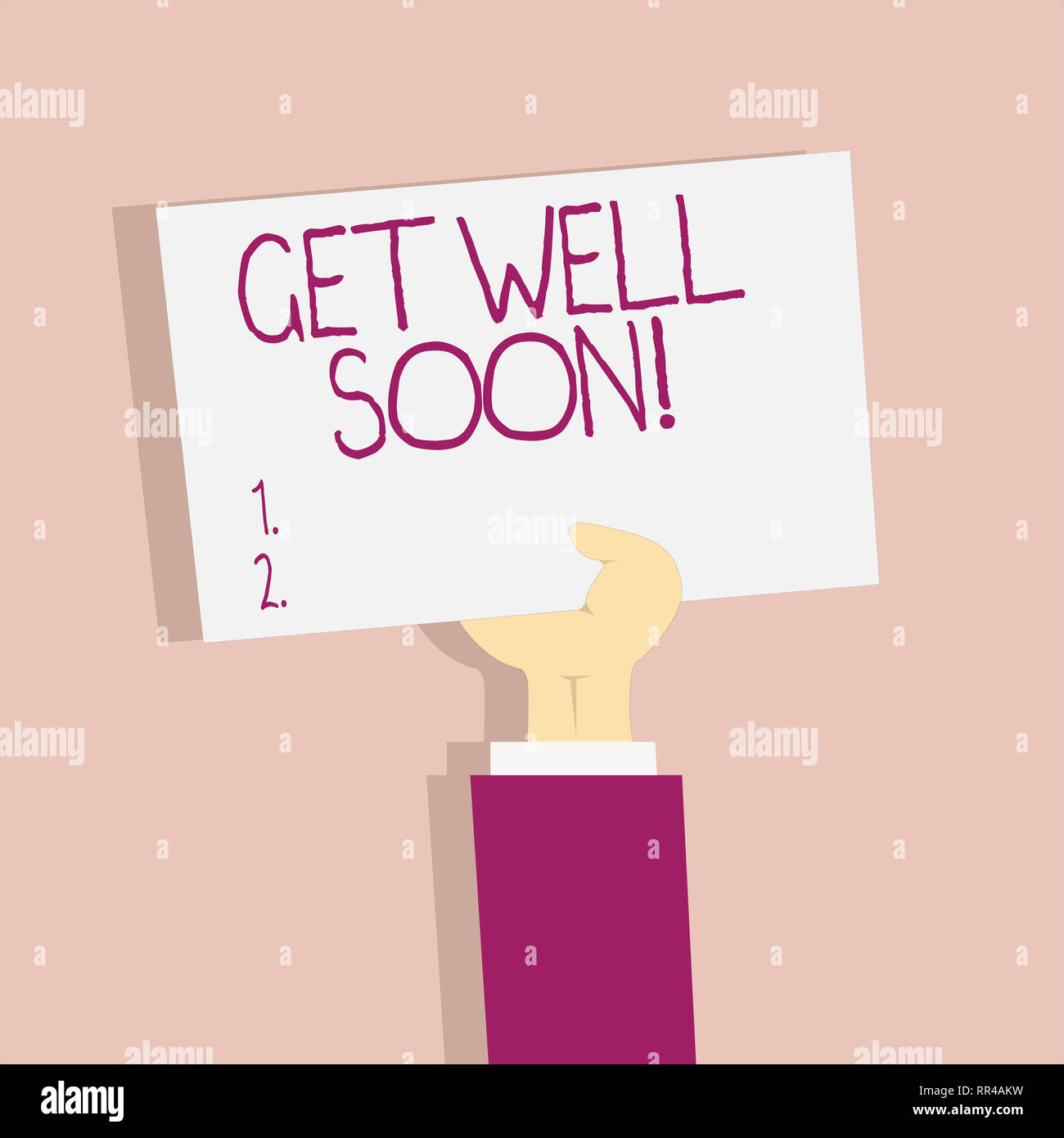 Text sign showing Get Well Soon. Conceptual photo Wishing you have ...