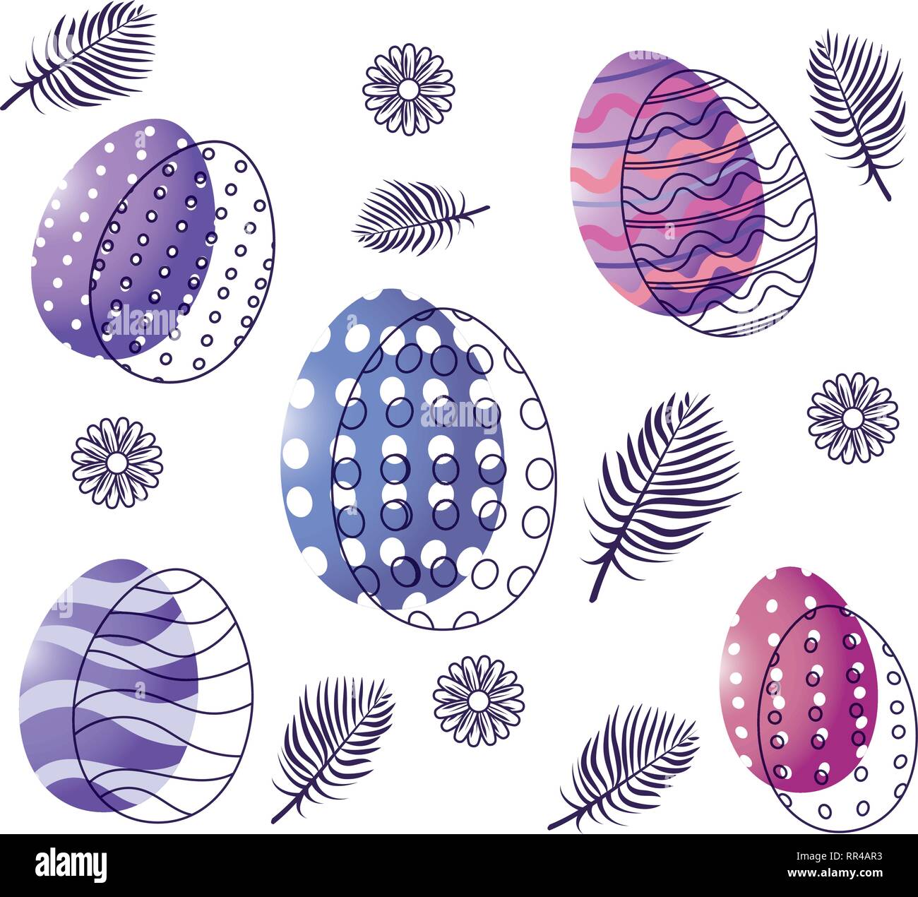 easter eggs cartoon Stock Vector Image & Art - Alamy