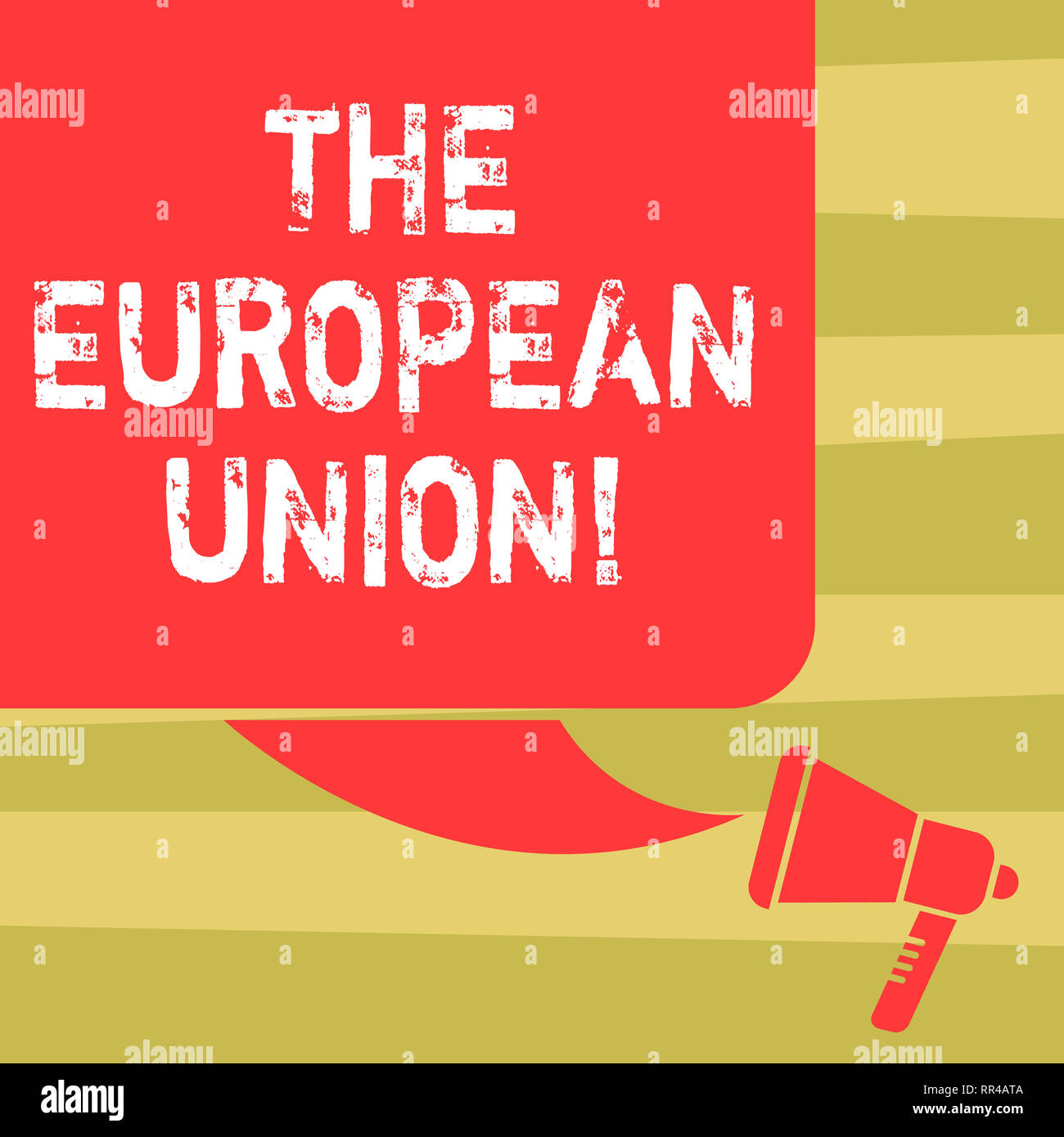 Text sign showing The European Union. Conceptual photo EU to which the ...