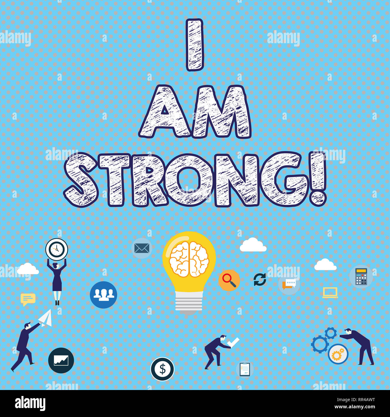Handwriting text writing I Am Strong. Concept meaning Have great ...