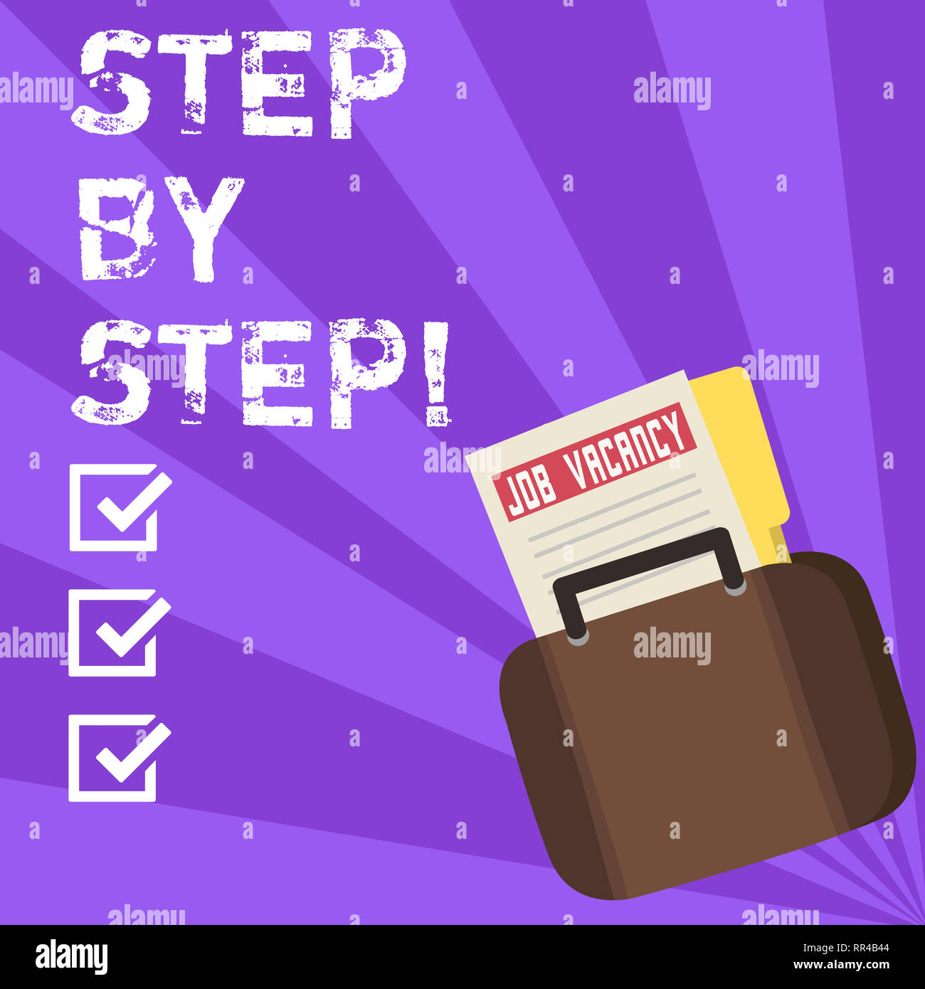 Conceptual hand writing showing Step By Step. Business photo showcasing ...