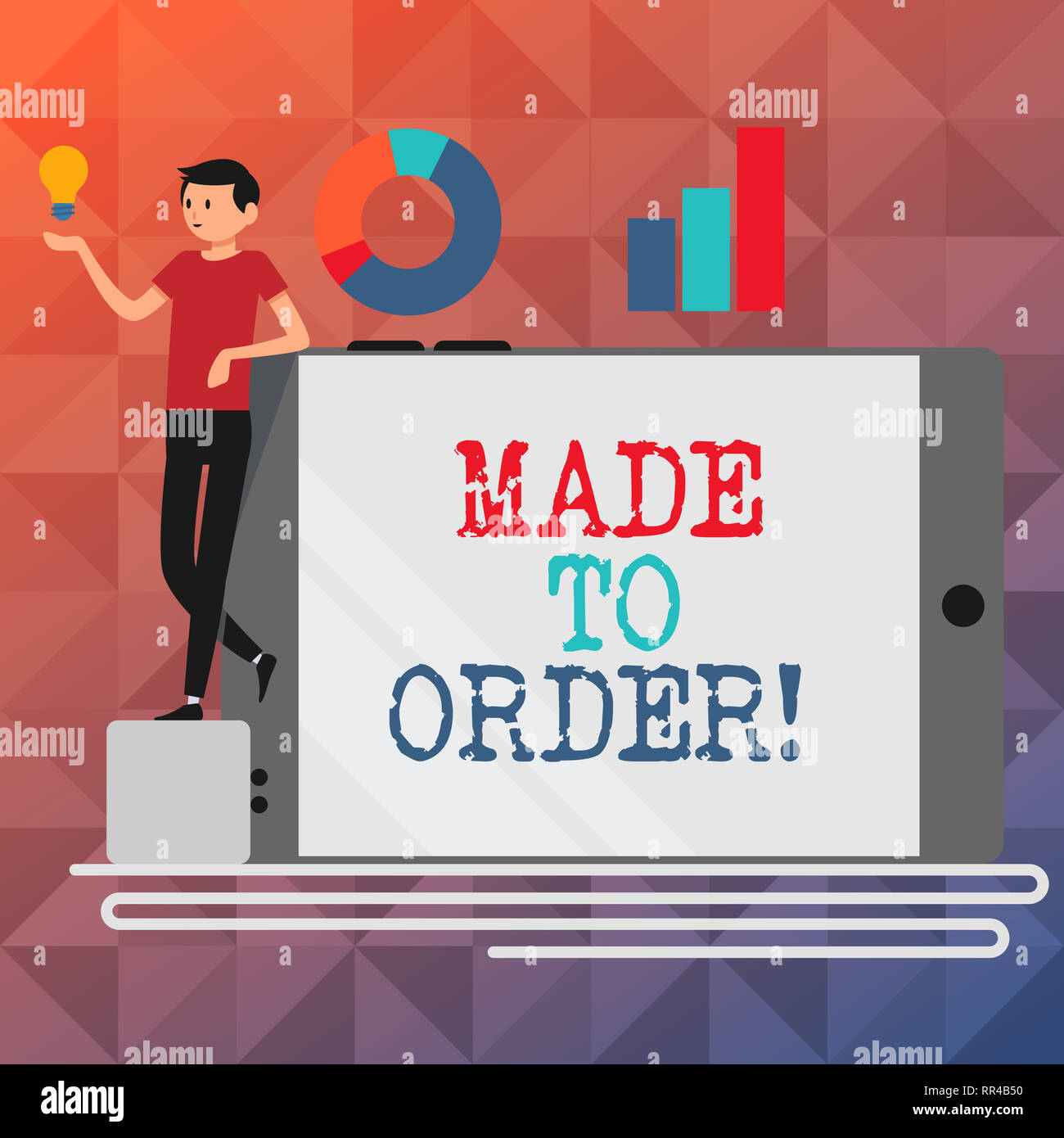 Text sign showing Made To Order. Conceptual photo Something done ...