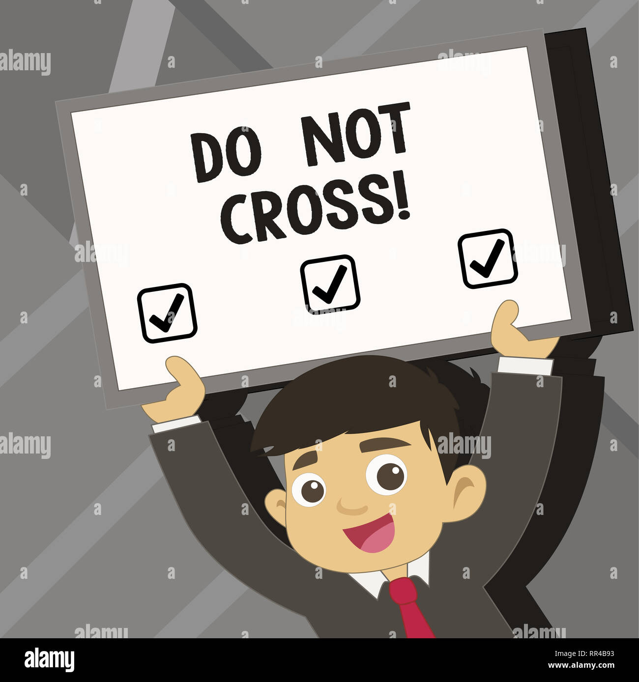 Word writing text Do Not Cross. Business concept for Crossing is ...