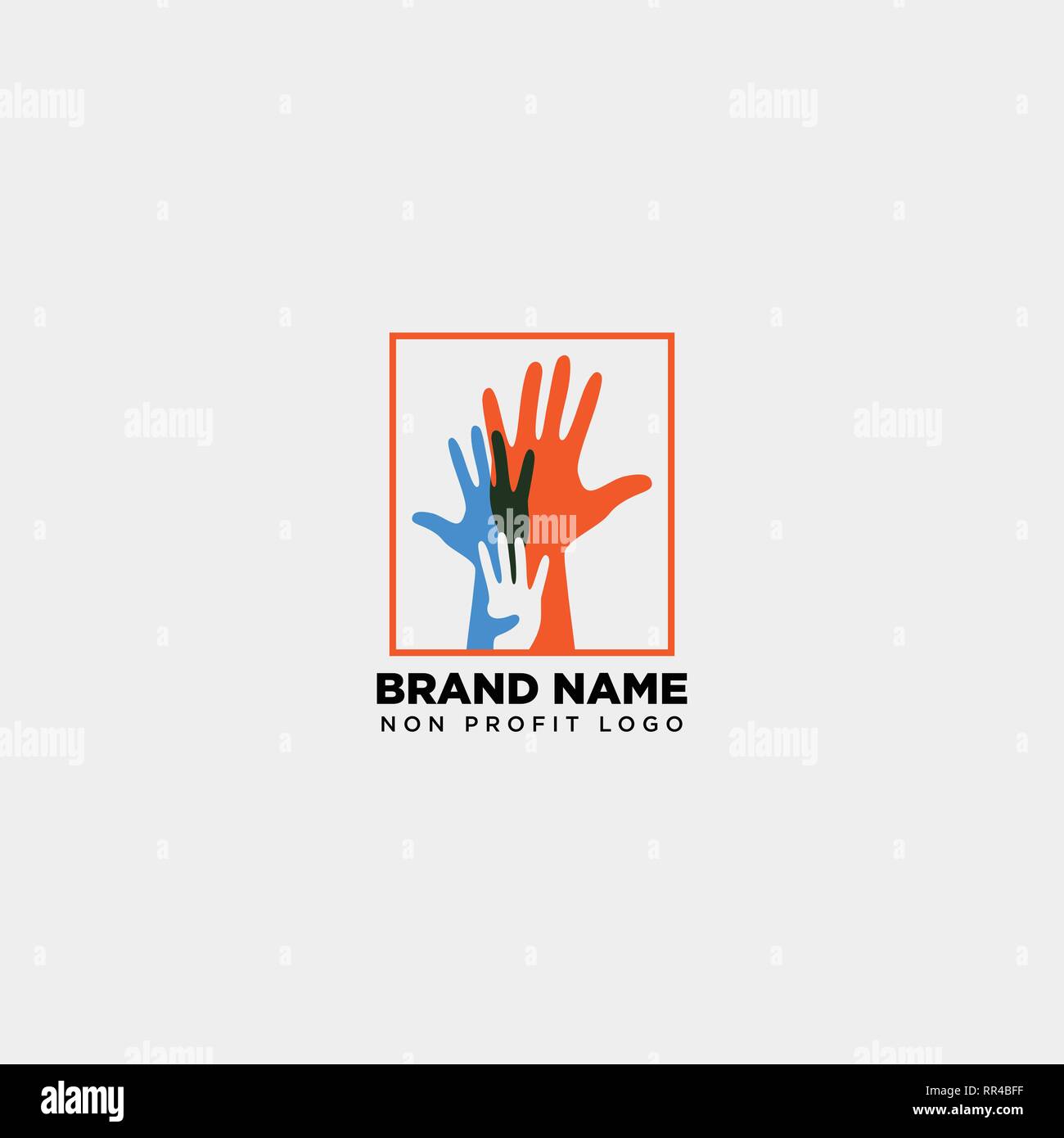 hand care non profit logo template vector illustration icon element ...