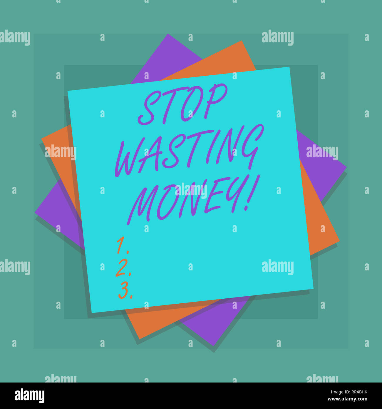 Conceptual hand writing showing Stop Wasting Money. Business photo ...