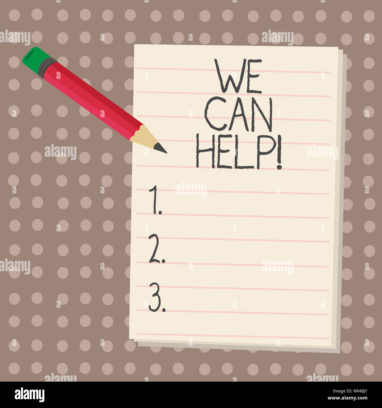 Text sign showing We Can Help. Conceptual photo Let us support you give ...