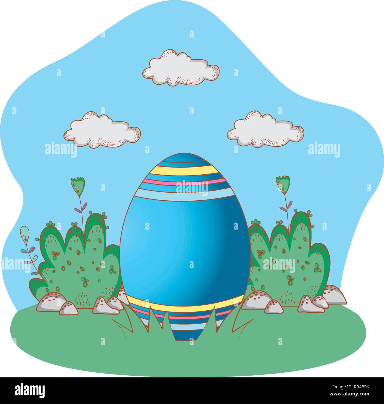 easter egg cartoon Stock Vector Image & Art - Alamy