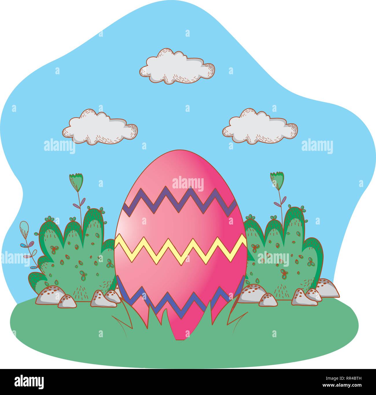 easter egg cartoon Stock Vector Image & Art - Alamy