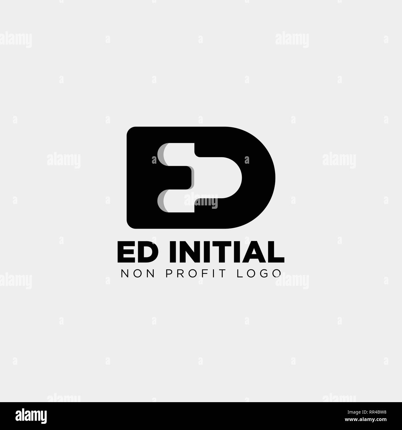Letter e d logo Black and White Stock Photos & Images - Alamy