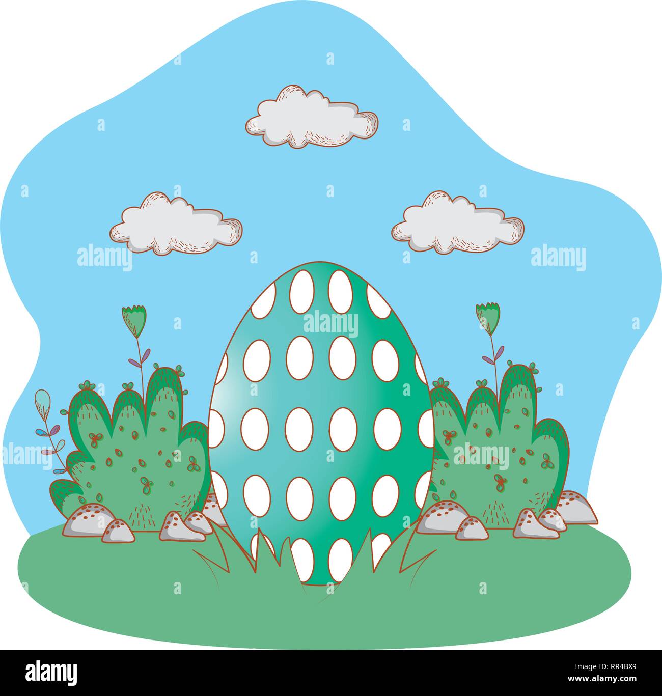 easter egg cartoon Stock Vector Image & Art - Alamy