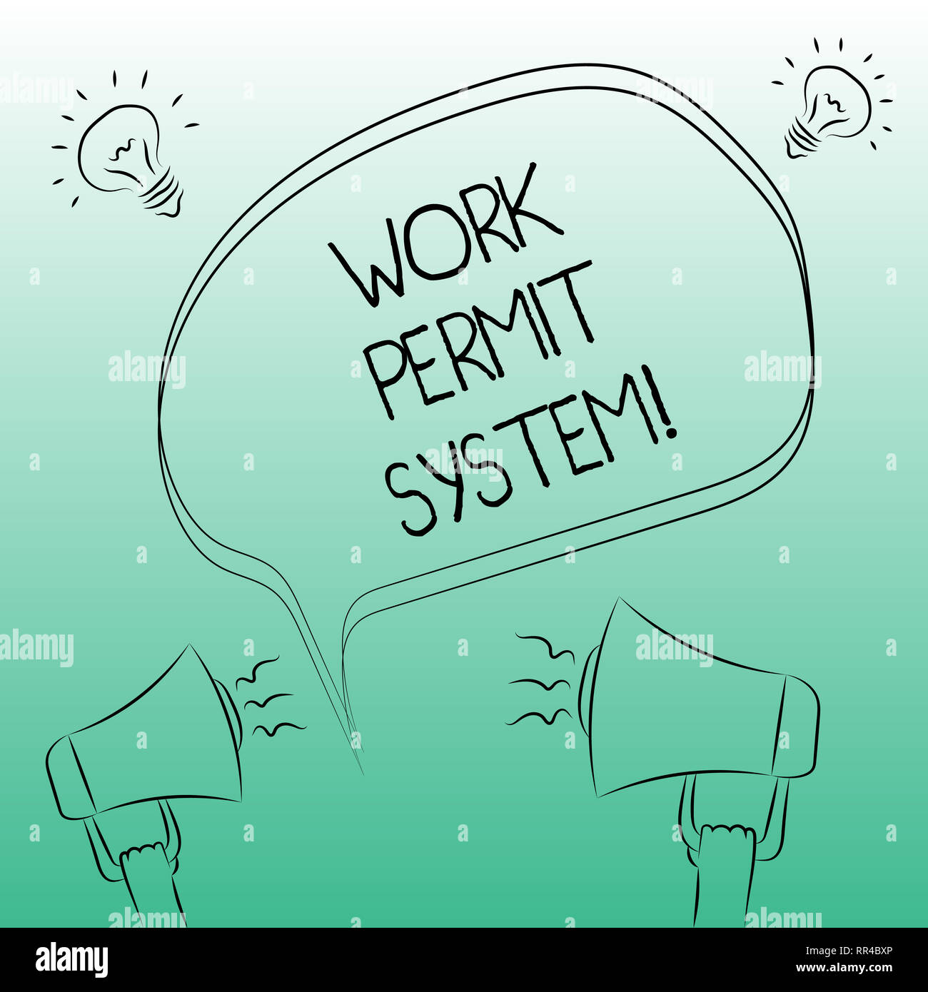 Handwriting Text Writing Work Permit System Concept Meaning Formal handwriting-text-writing-work-permit-system-concept-meaning-formal