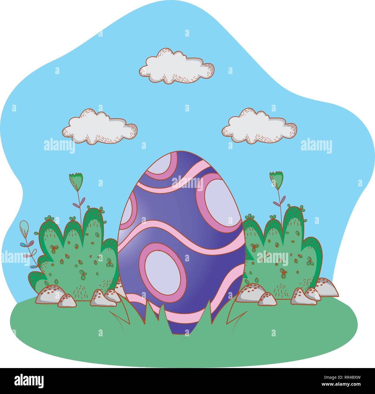 easter egg cartoon Stock Vector Image & Art - Alamy