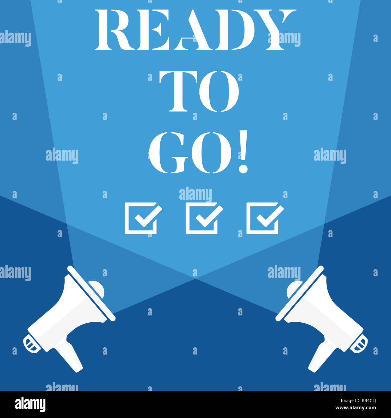 Word writing text Ready To Go. Business concept for Are you prepared ...