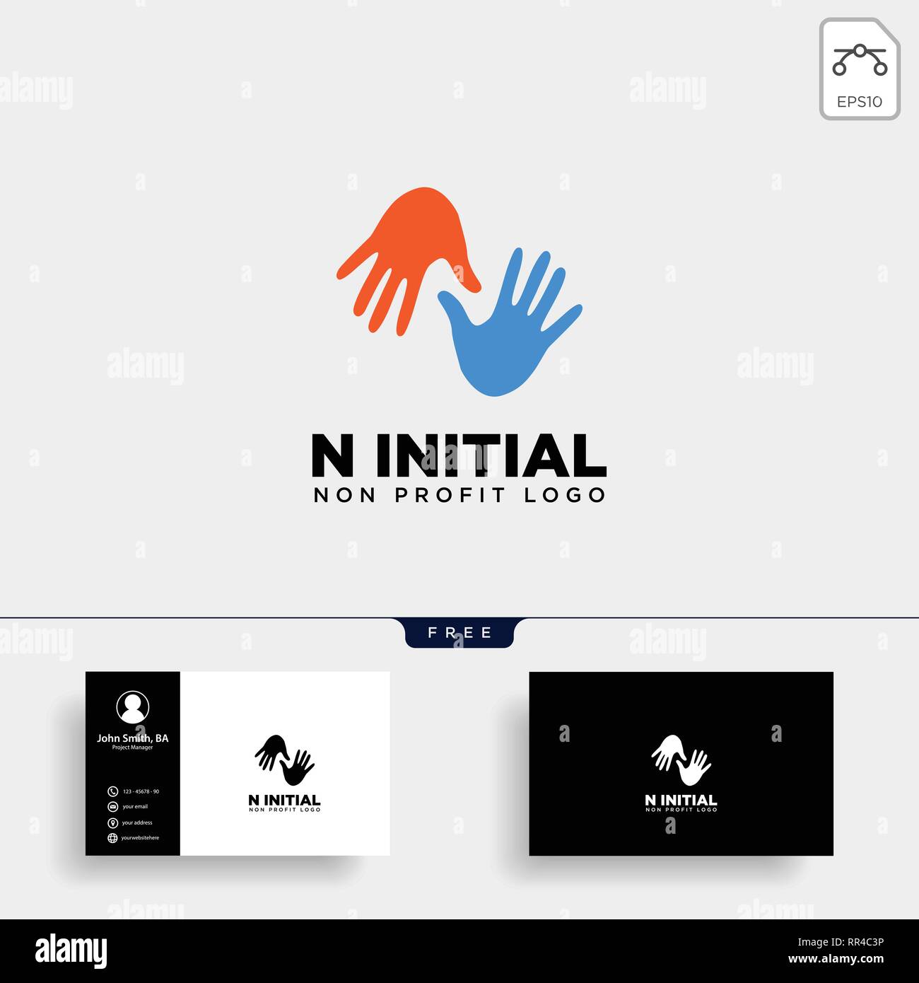 hand care non profit logo template vector illustration icon element ...