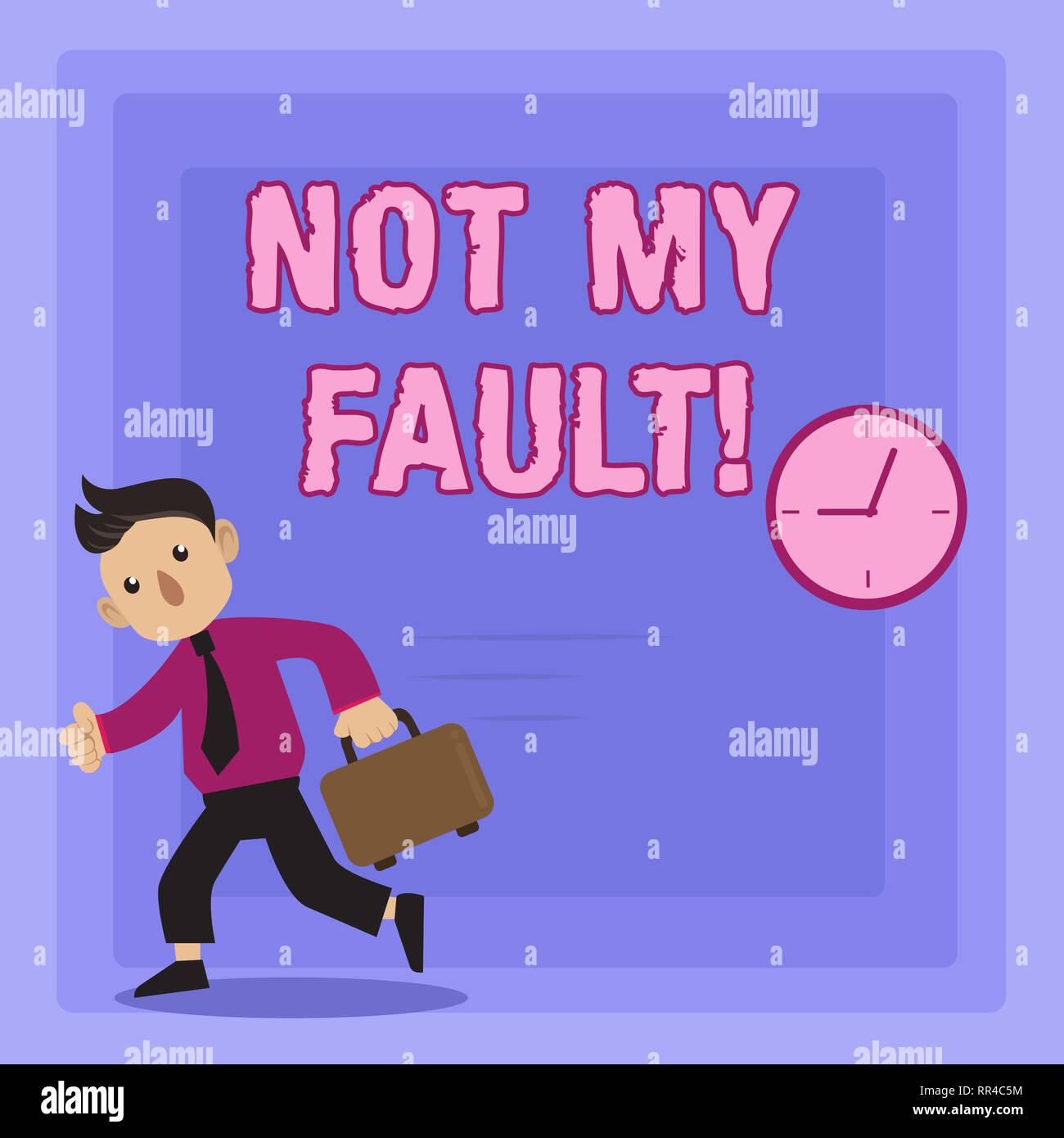 Handwriting text writing Not My Fault. Concept meaning To make excuses ...