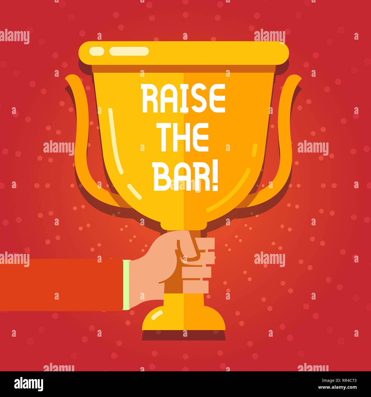 Text sign showing Raise The Bar. Conceptual photo Set higher standards ...