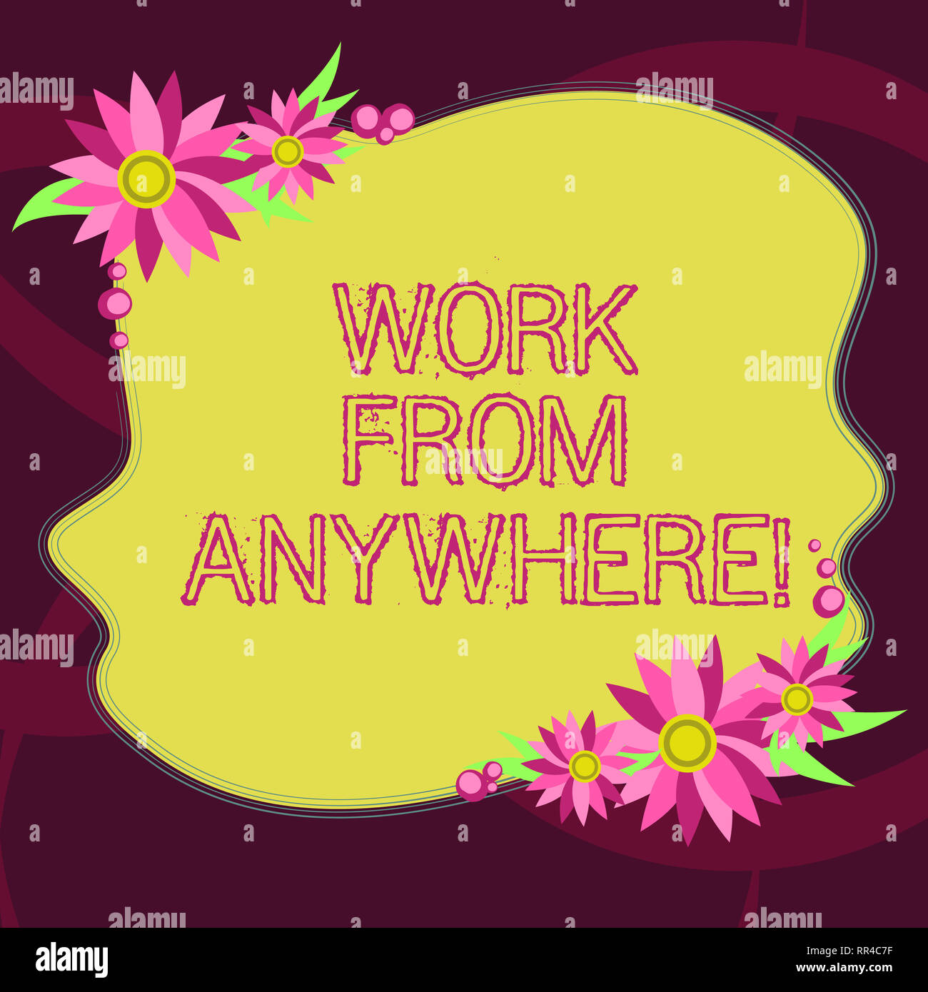 Conceptual hand writing showing Work From Anywhere. Business photo ...