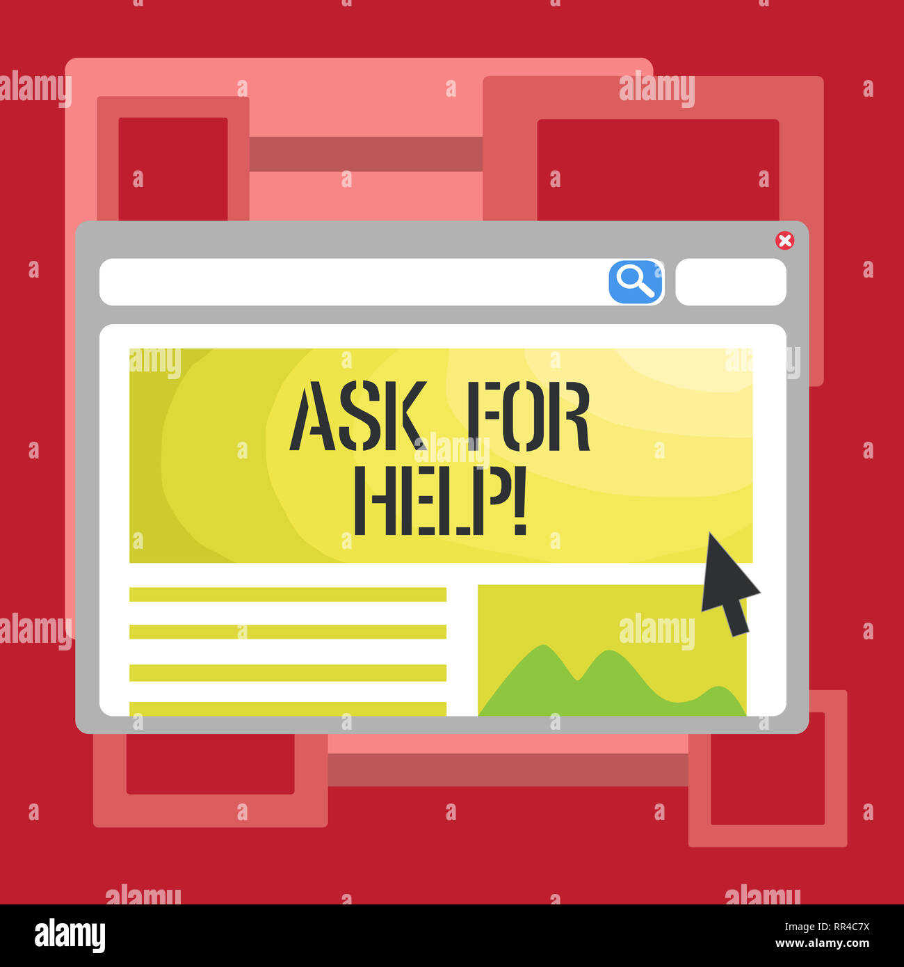 Handwriting text writing Ask For Help. Concept meaning Request to ...