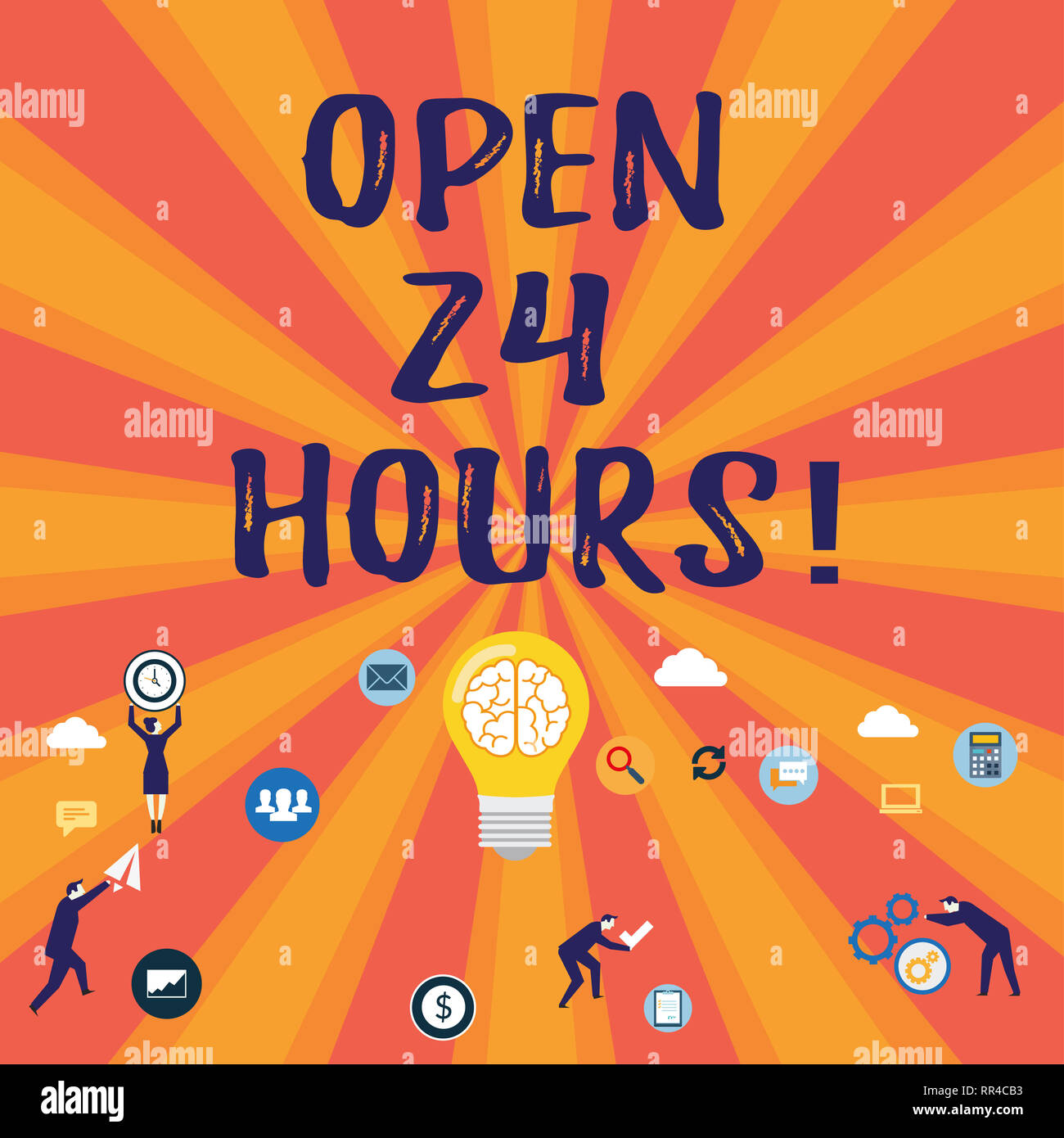Open 24hrs sign hi-res stock photography and images - Alamy