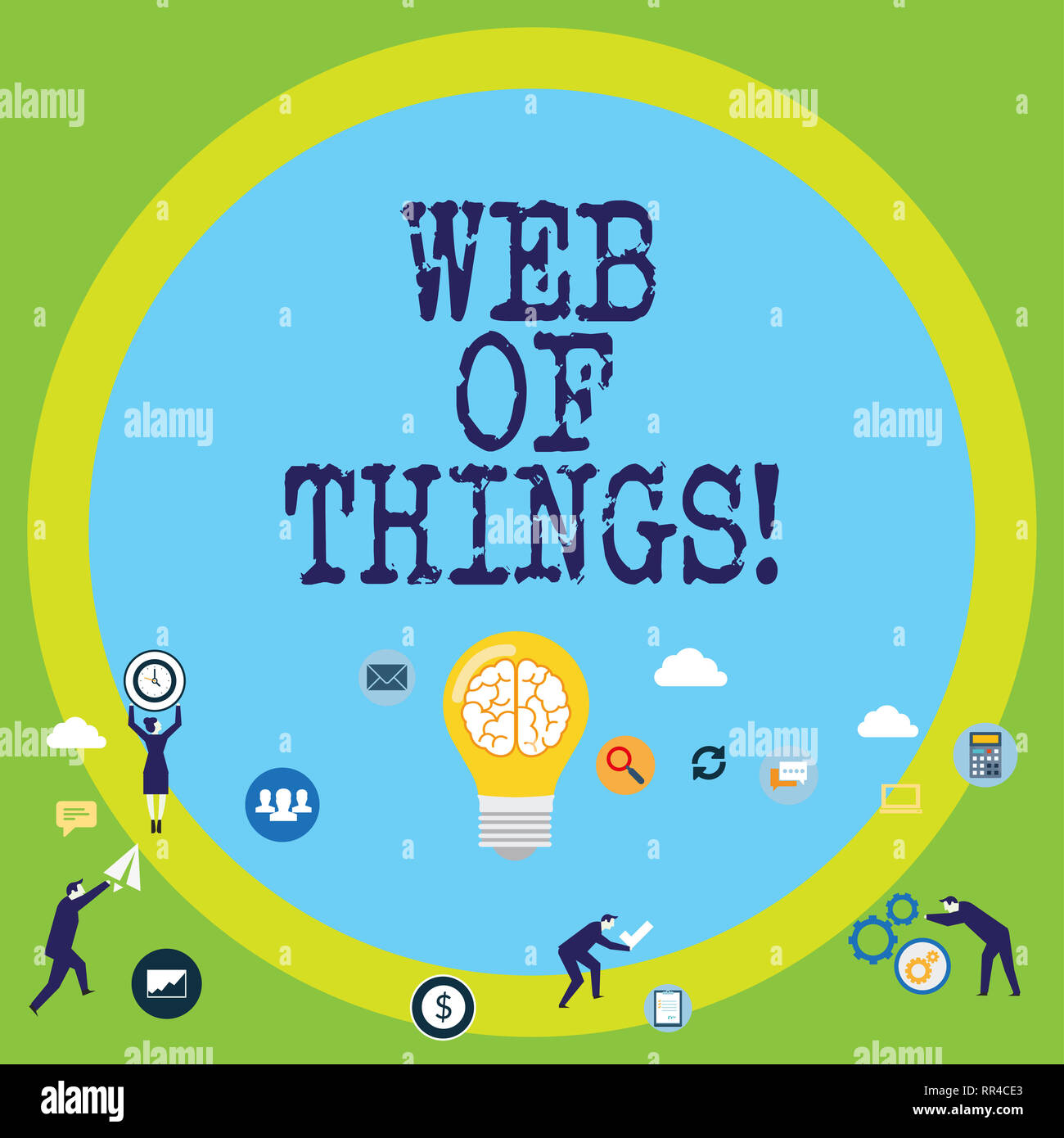 Conceptual hand writing showing Web Of Things. Business photo text ...