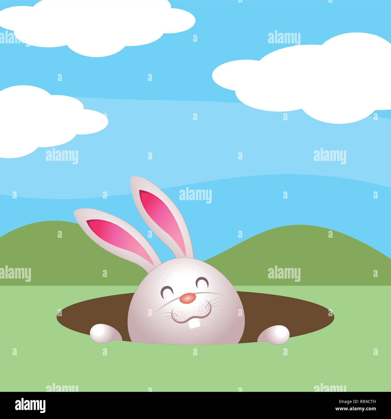 cute rabbit cartoon Stock Vector Image & Art - Alamy