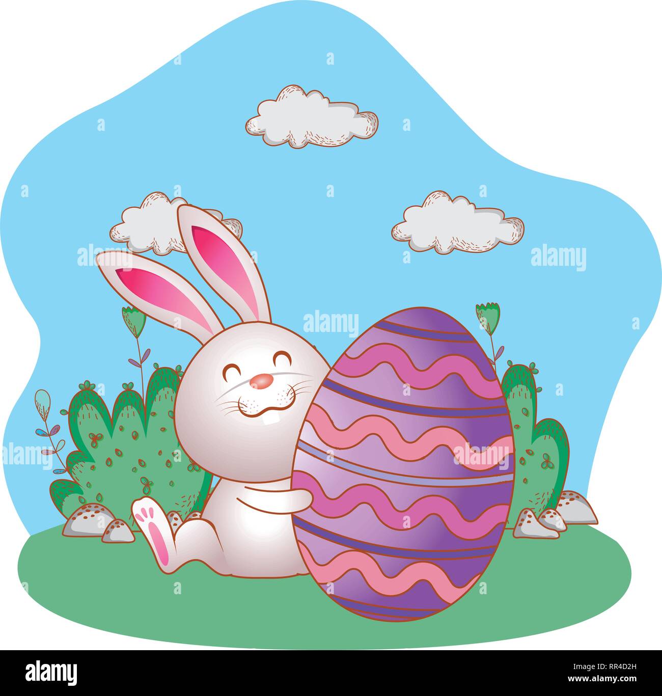 cute easter egg cartoon Stock Vector Image & Art - Alamy