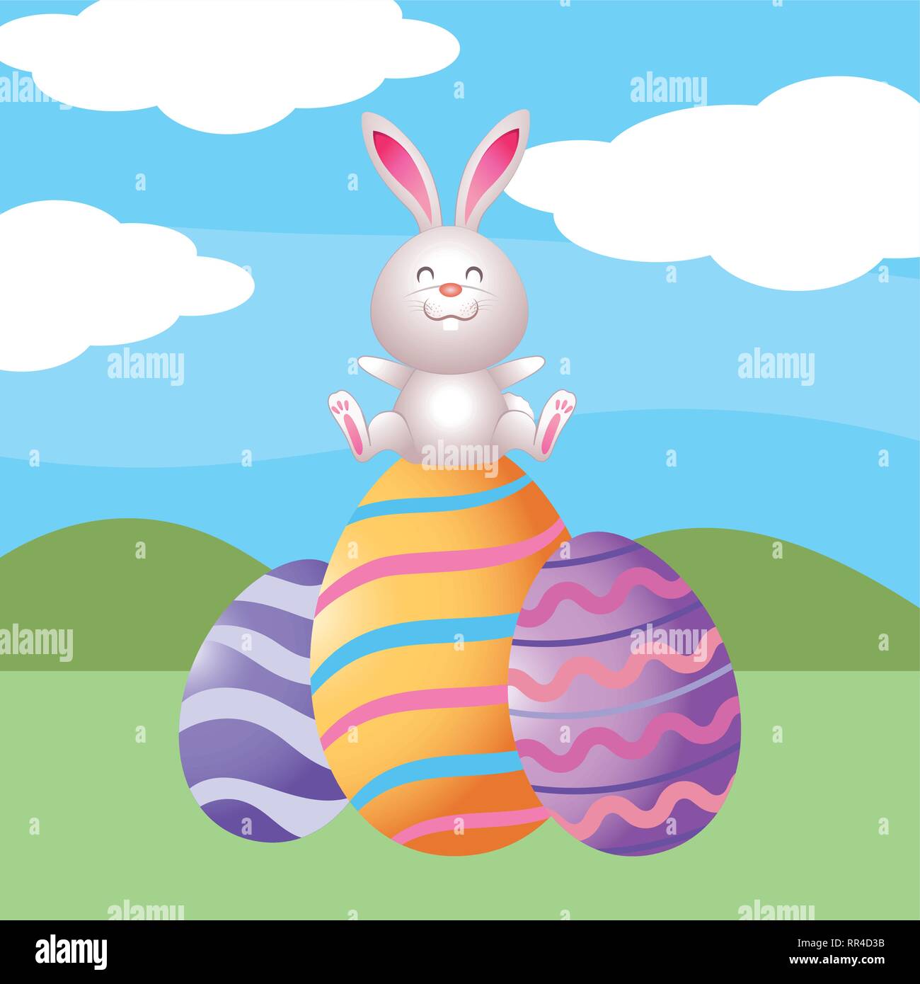 cute easter eggs cartoon Stock Vector Image & Art - Alamy