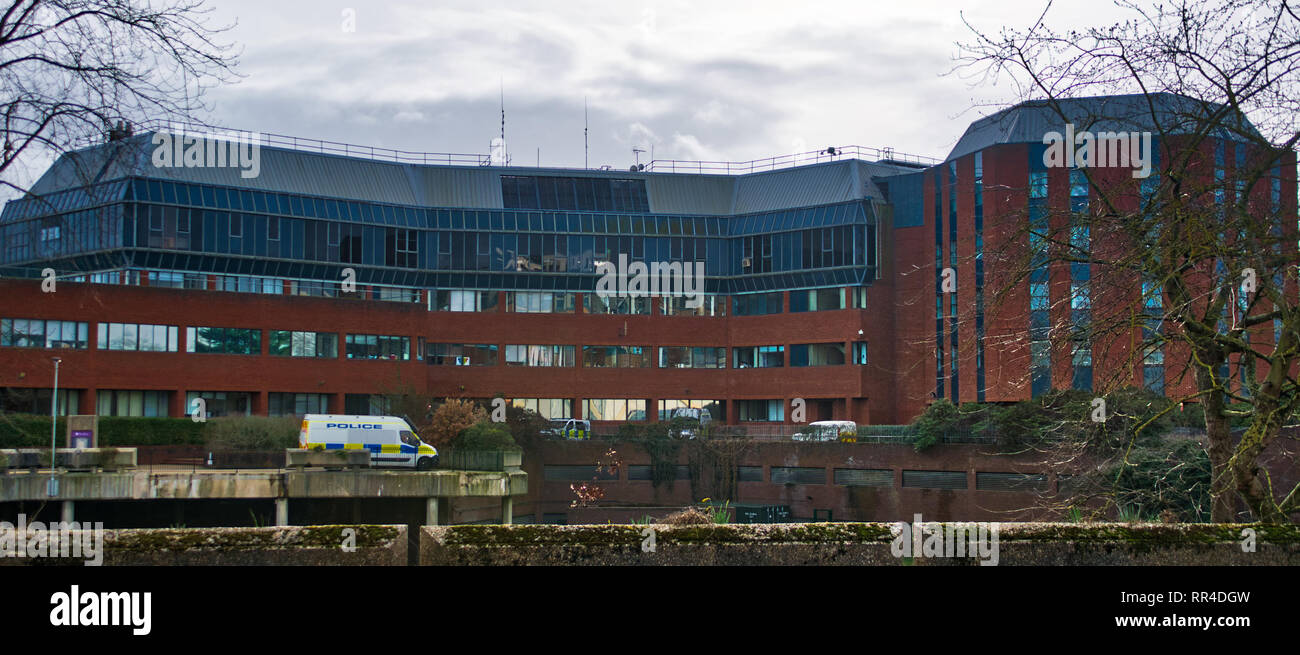 Reading, United Kingdom - February 09 2019: The Thames Valley Police ...