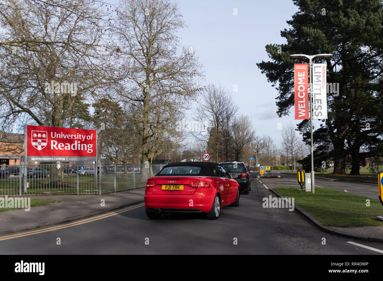 Reading, United Kingdom - February 09 2019: The entrance to the ...