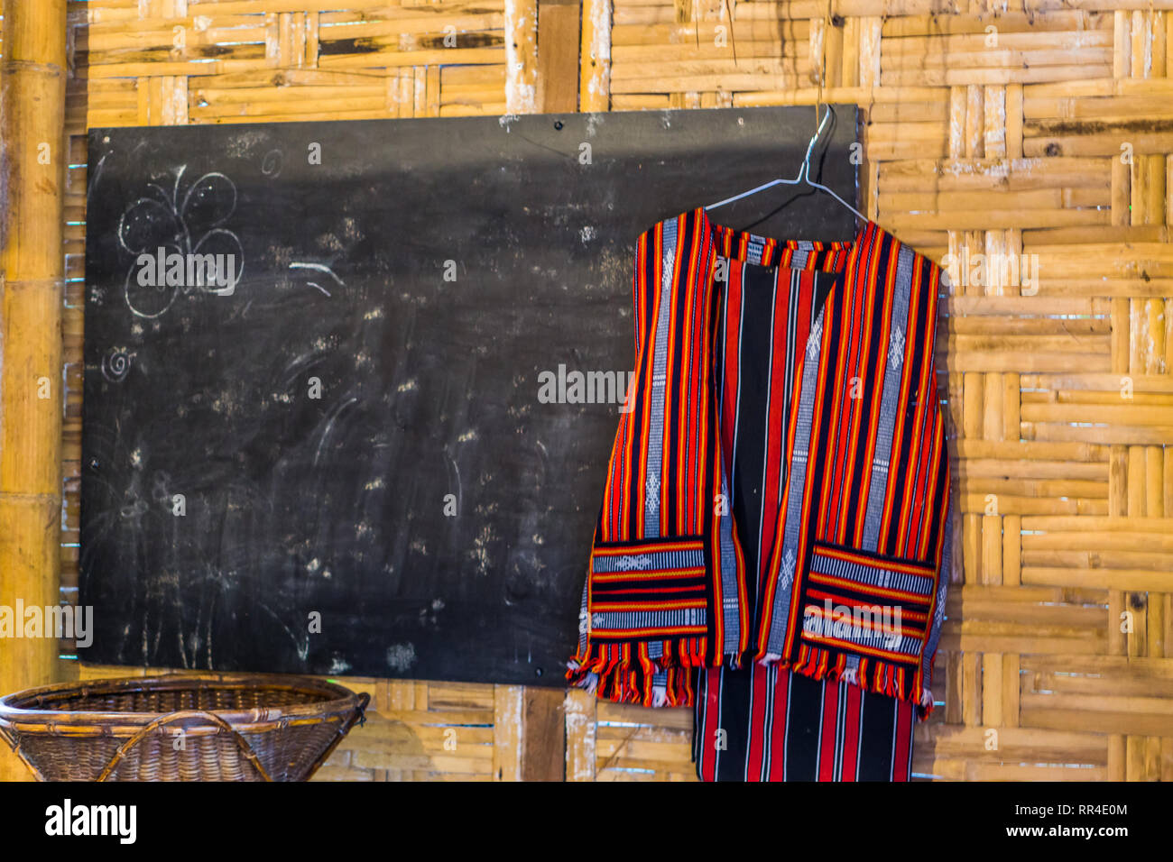 School room in african style, interior of a african class room, black ...