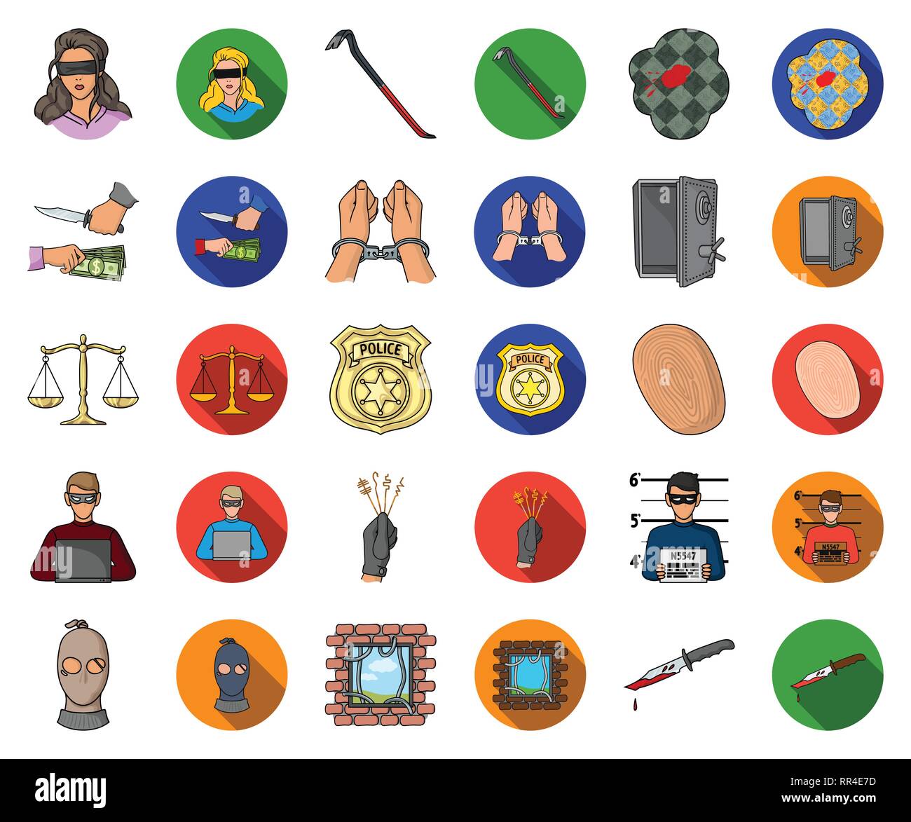 art,badge,bloody,cartoon,flat,collection,court,crime,criminal,crowbar ...