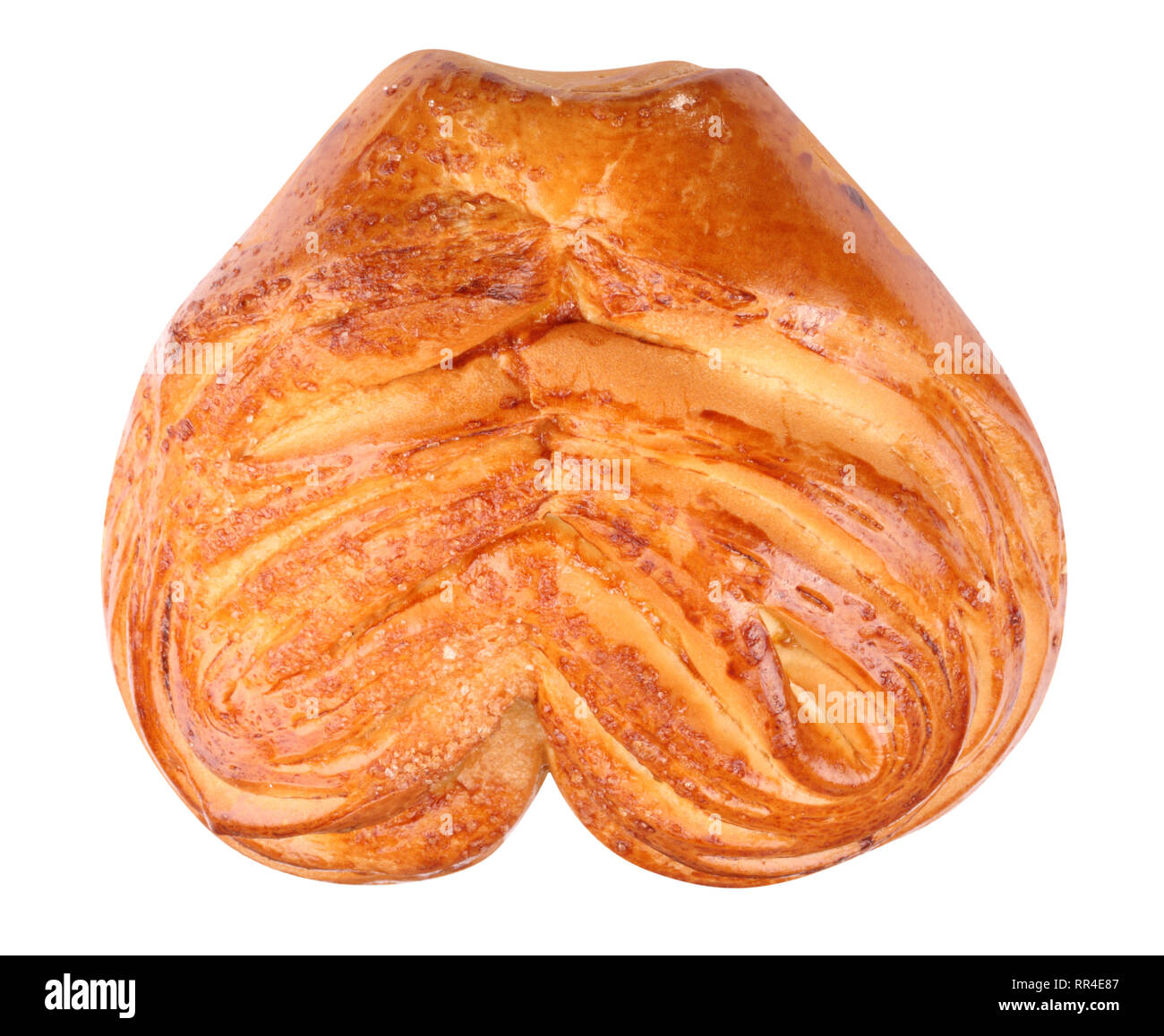 Twist Bun with Heart Shape Stock Photo - Alamy