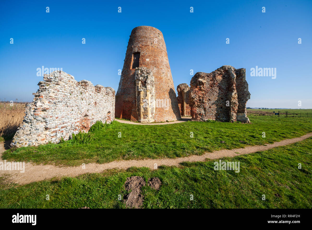 st benets abbey in norfolk at holme on the norfolk broads uk medieval ...