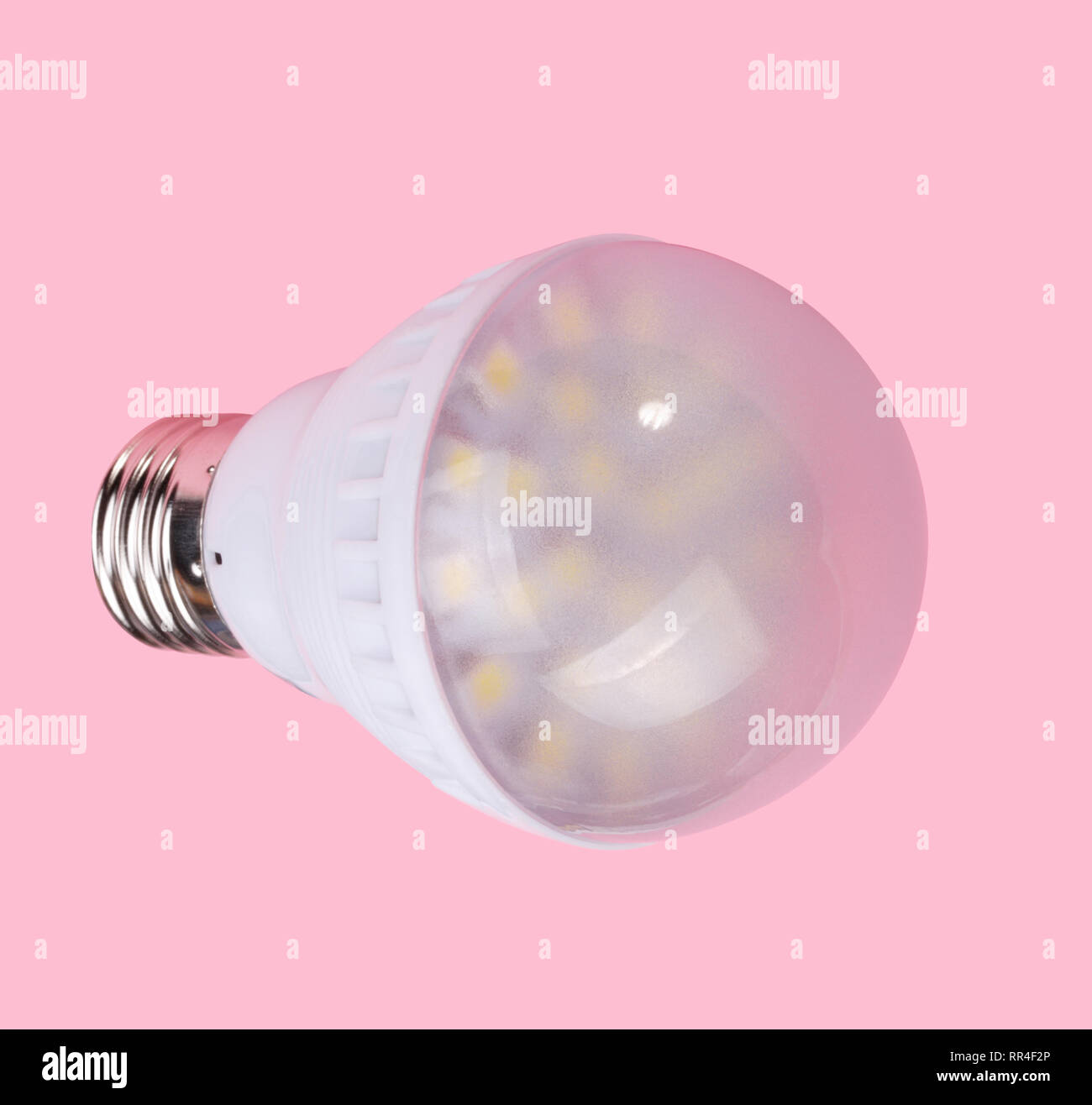 Led Tube Lamp on Pink Background Stock Photo - Alamy