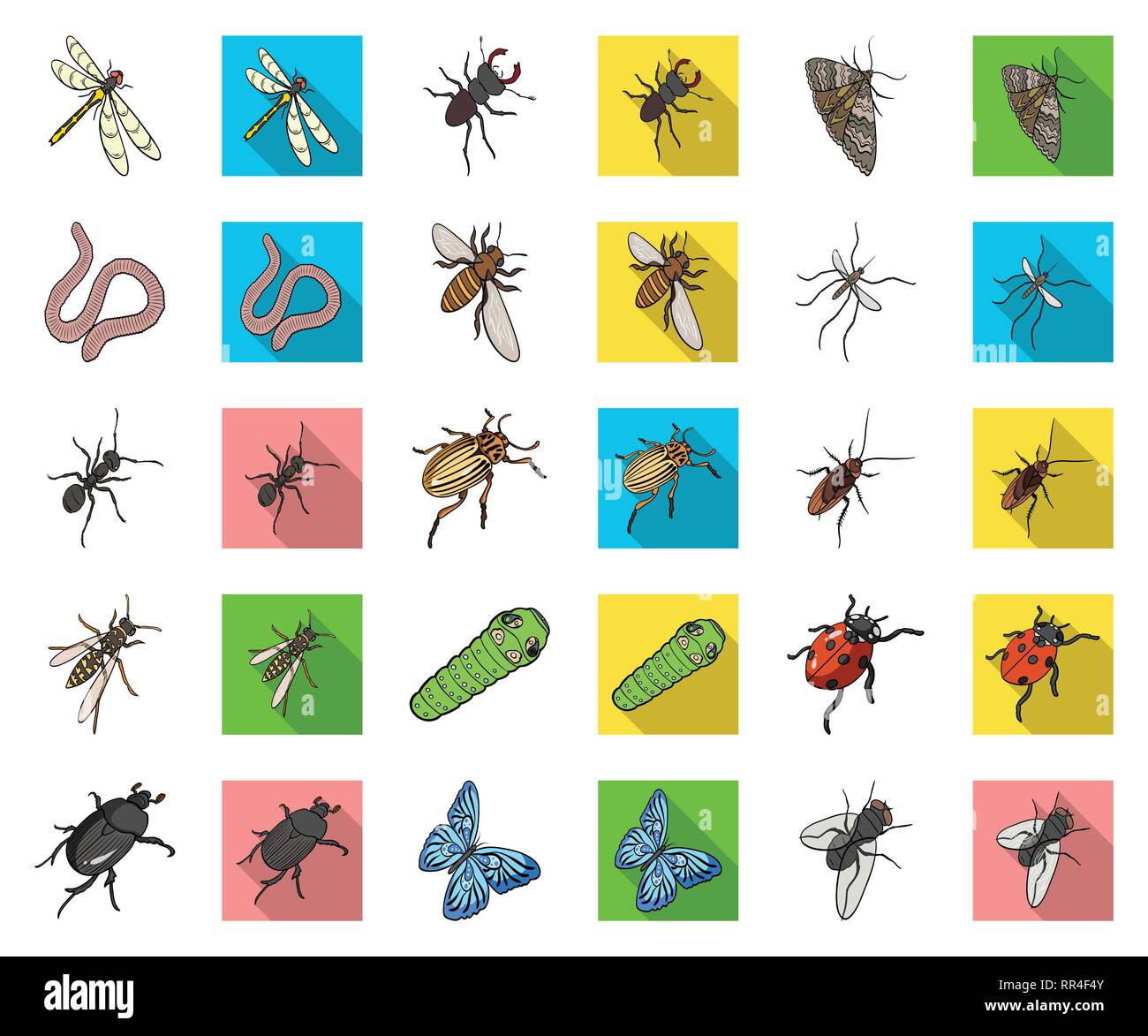 animal,ant,arthropod,bee,beetle,bloodsucker,butterfly,cartoon,flat ...