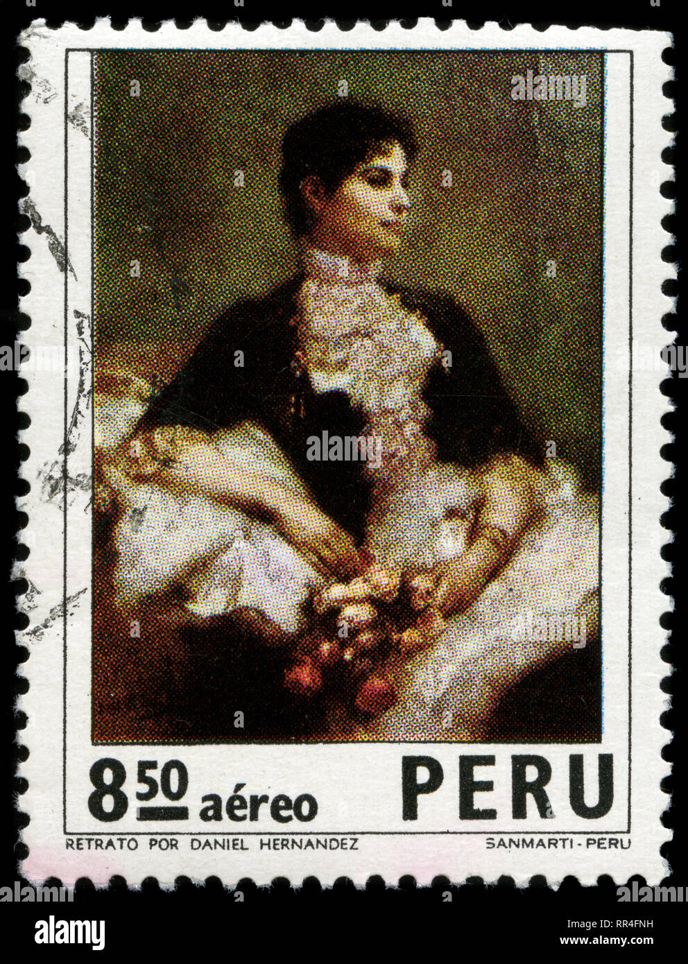 Postage stamp from Peru in the Classic painting of Peru series issued ...