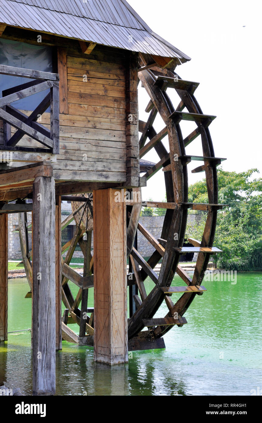 Water wheel water mill. vintage machinery in use Stock Photo - Alamy
