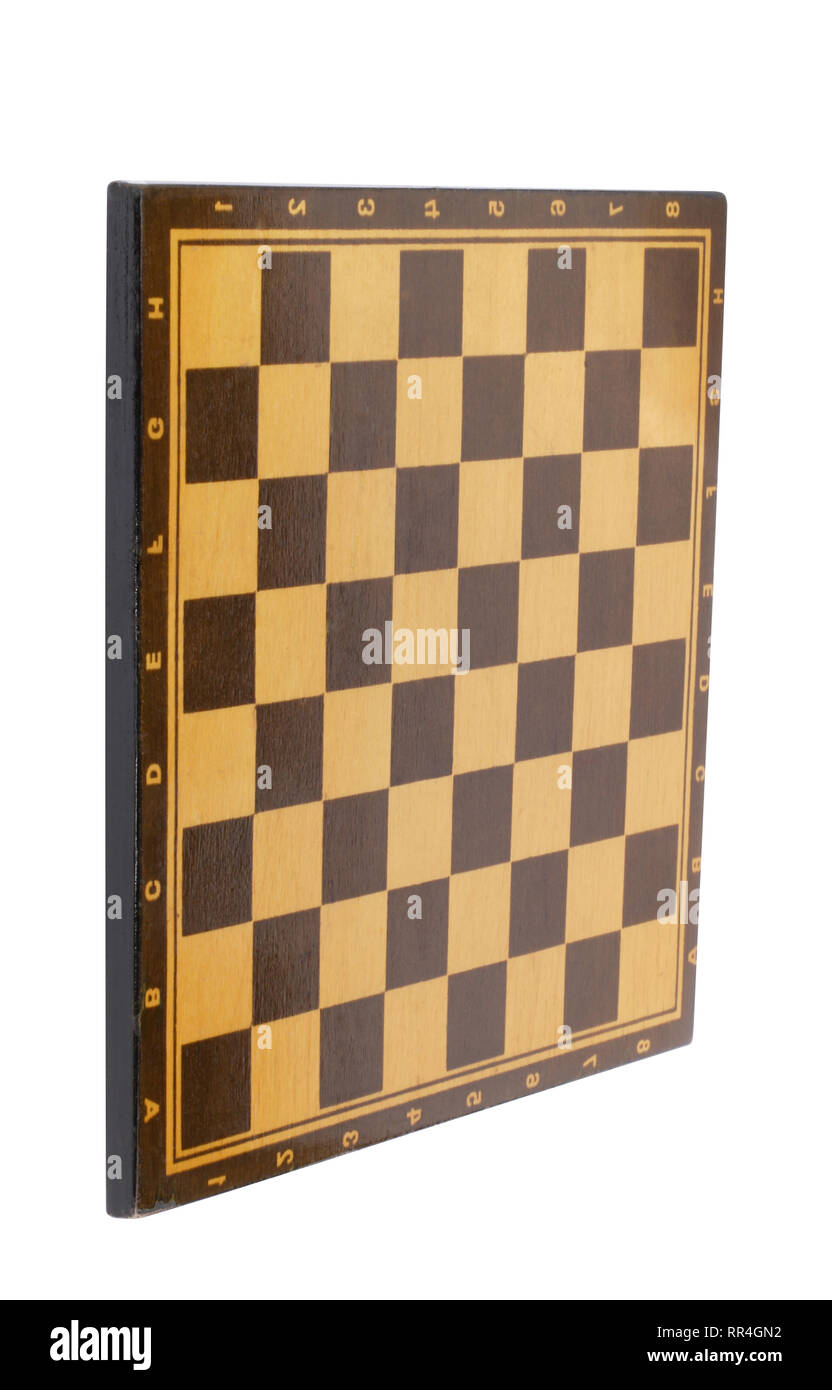 wooden empty chessboard isolated Stock Photo - Alamy