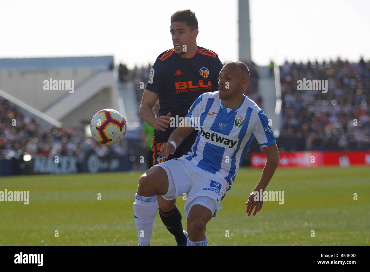 Soccer match between Leganes and Valencia of the 2018/2019 Spanish ...