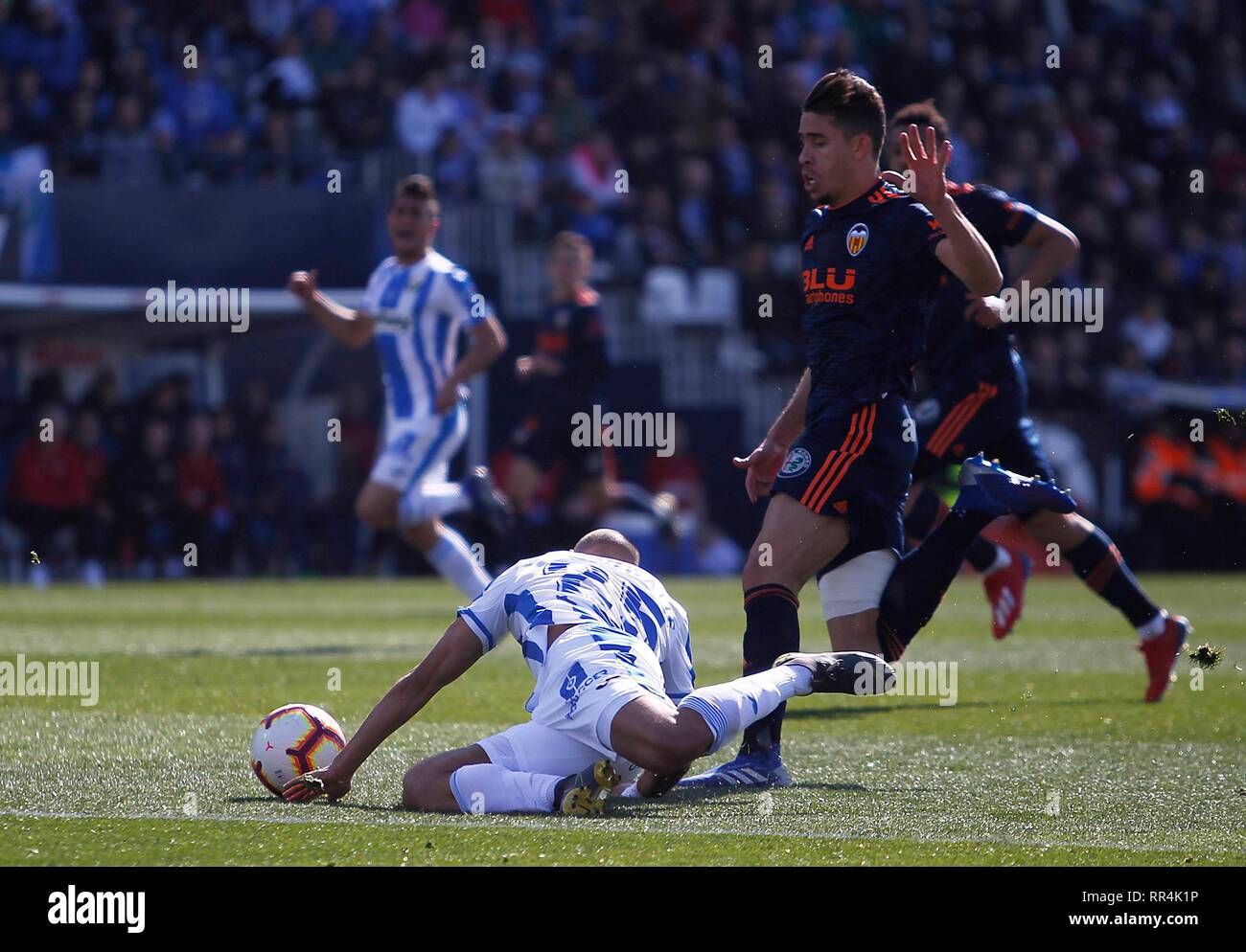 Soccer match between Leganes and Valencia of the 2018/2019 Spanish ...