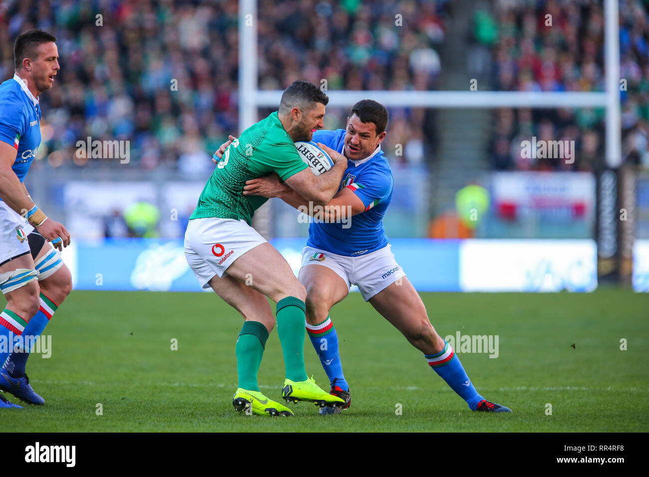 Rome, Italy. 24th of February, 2019. Ireland's full back Rob Kearney ...